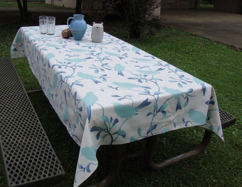 Gift for Bird Lover, Table Cloth Rectangle, Picnic Tablecloth, Hostess ...