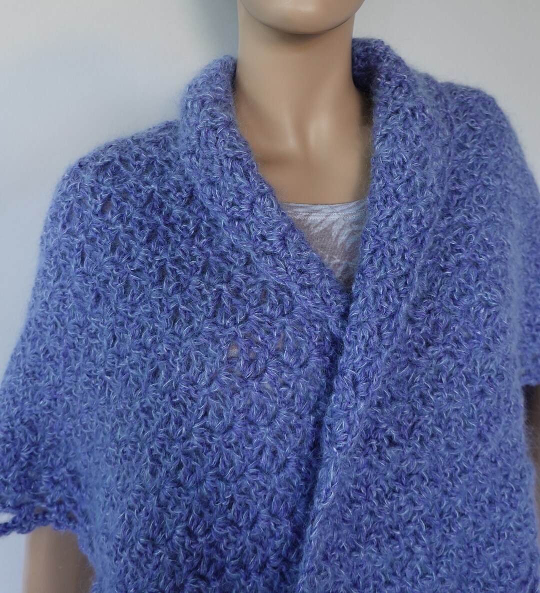 Shawls and Wraps Mohair/merino/alpaca Triangle Shawl Soft - Etsy New ...