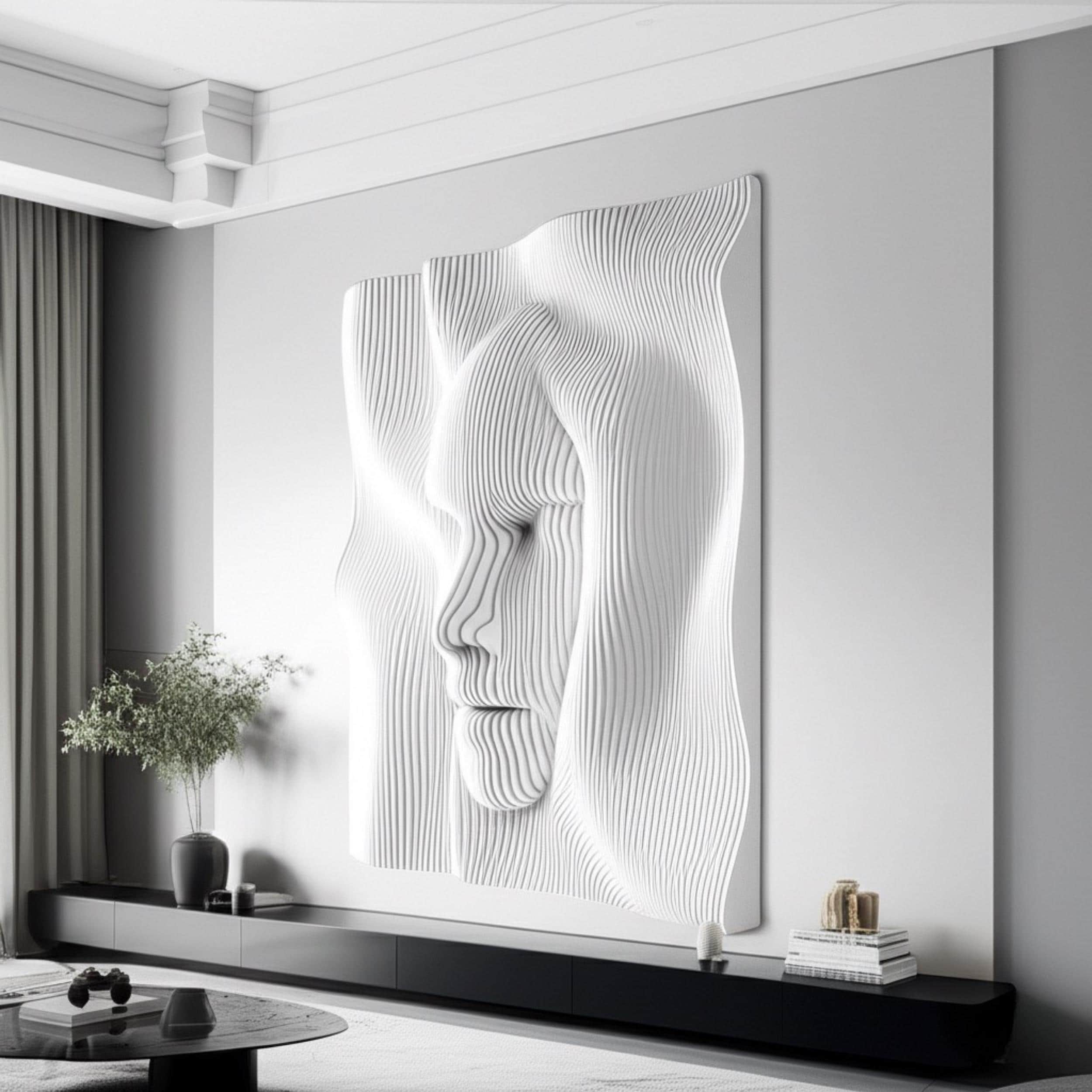 Parametric Wooden Face Decor - Face Wall Cut Art Decor - Abstract Face ...