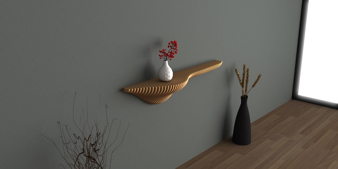 Parametric Style Floating Shelf - Contemporary Parametric Circle Wall ...