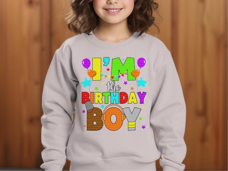 I'm the Birthday Boy Sprunky PNG SVG, Kids Birthday Party Decoration ...