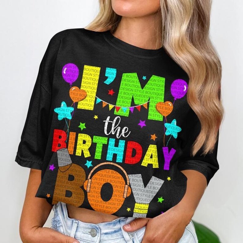 I'm the Birthday Boy Sprunky PNG SVG, Kids Birthday Party Decoration ...