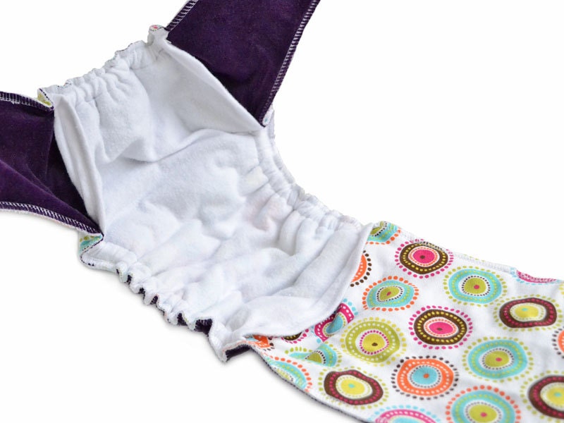Cloth Diaper Fitted One Size Retro Circles Dots Add Snaps - Etsy