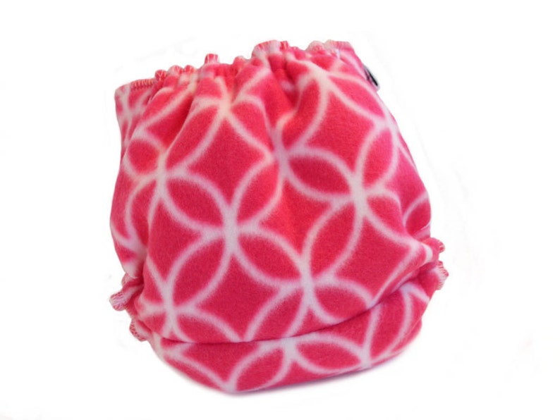 Cloth Diaper Cover OS, Fleece - Raspberry Pink, Circles - Etsy