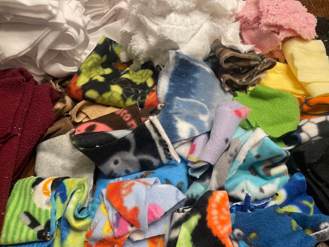 Fleece Fabric Scraps, Multiple Prints & Solid Colors, Large Bag - Etsy