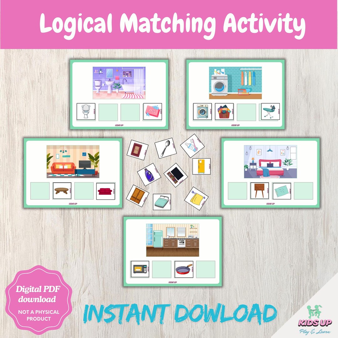 Logical Matching Activities Printable, Matching Worksheets, Matching ...