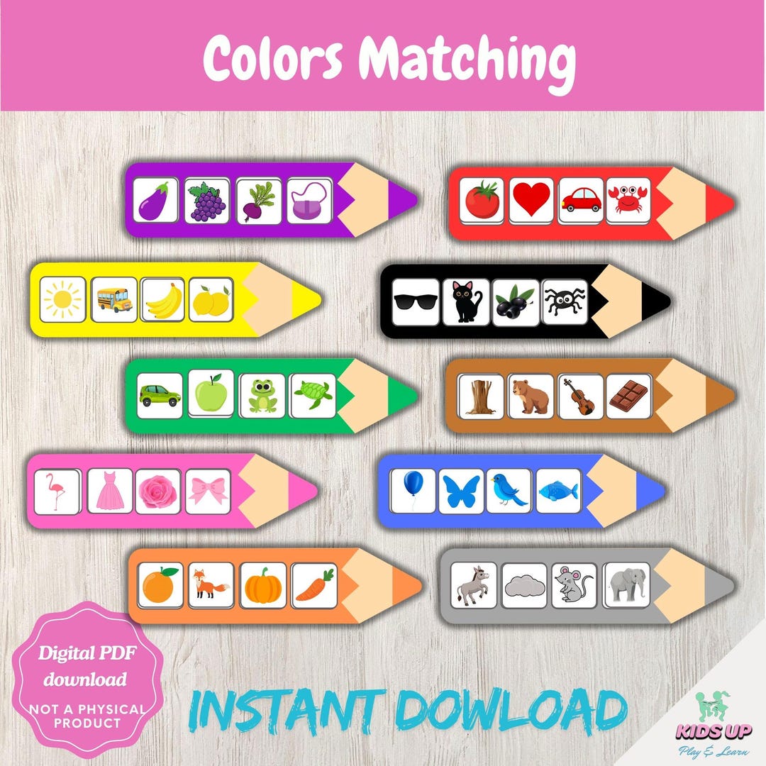 Color Matching With Pictures, Color Recognition Activities, Homeschool ...