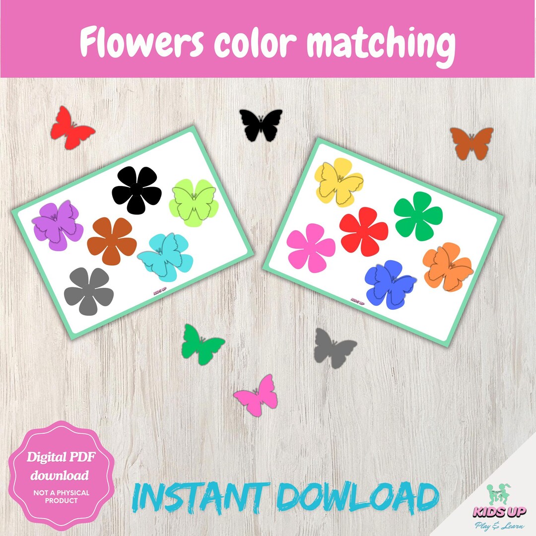 Color Matching, Learning Colors, Toddler Busy Book, Homeschool Activity ...