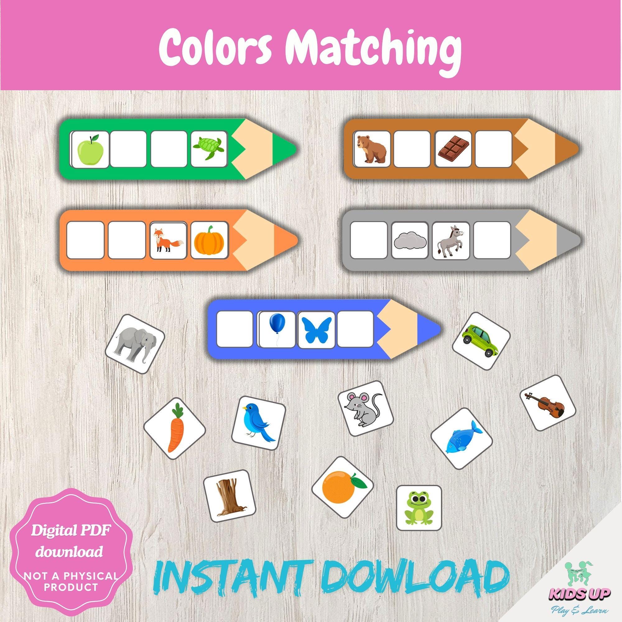Color Matching With Pictures, Color Recognition Activities, Homeschool ...