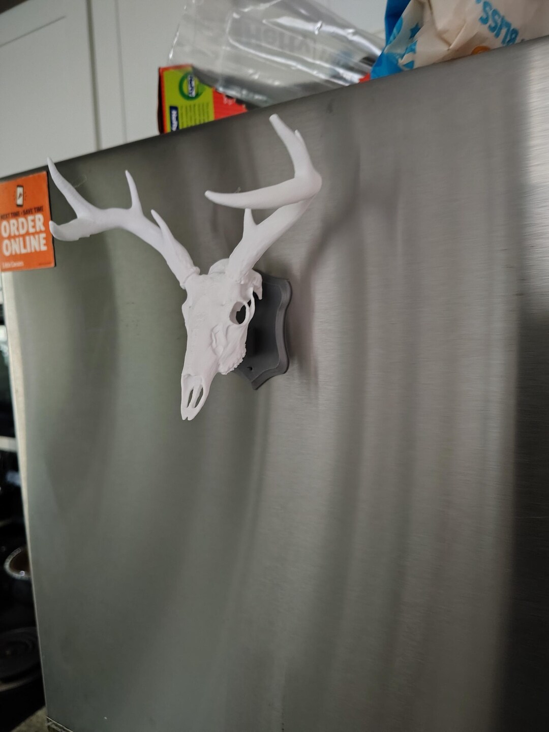 3d Printed Deer Skull Fridge Magnet - Etsy