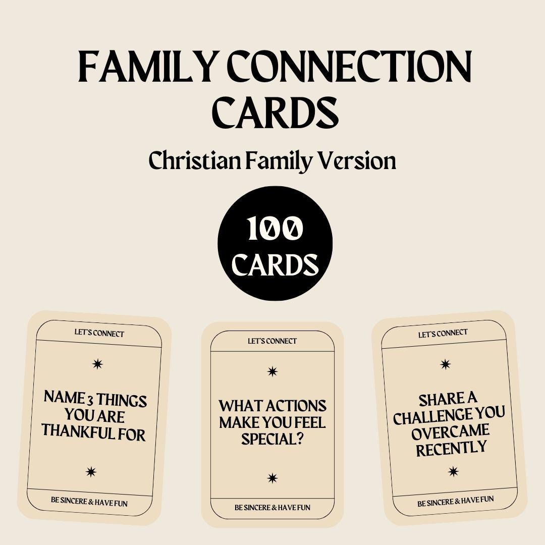 Family Connection | Conversation Starter Cards | 100 Cards | Christian ...