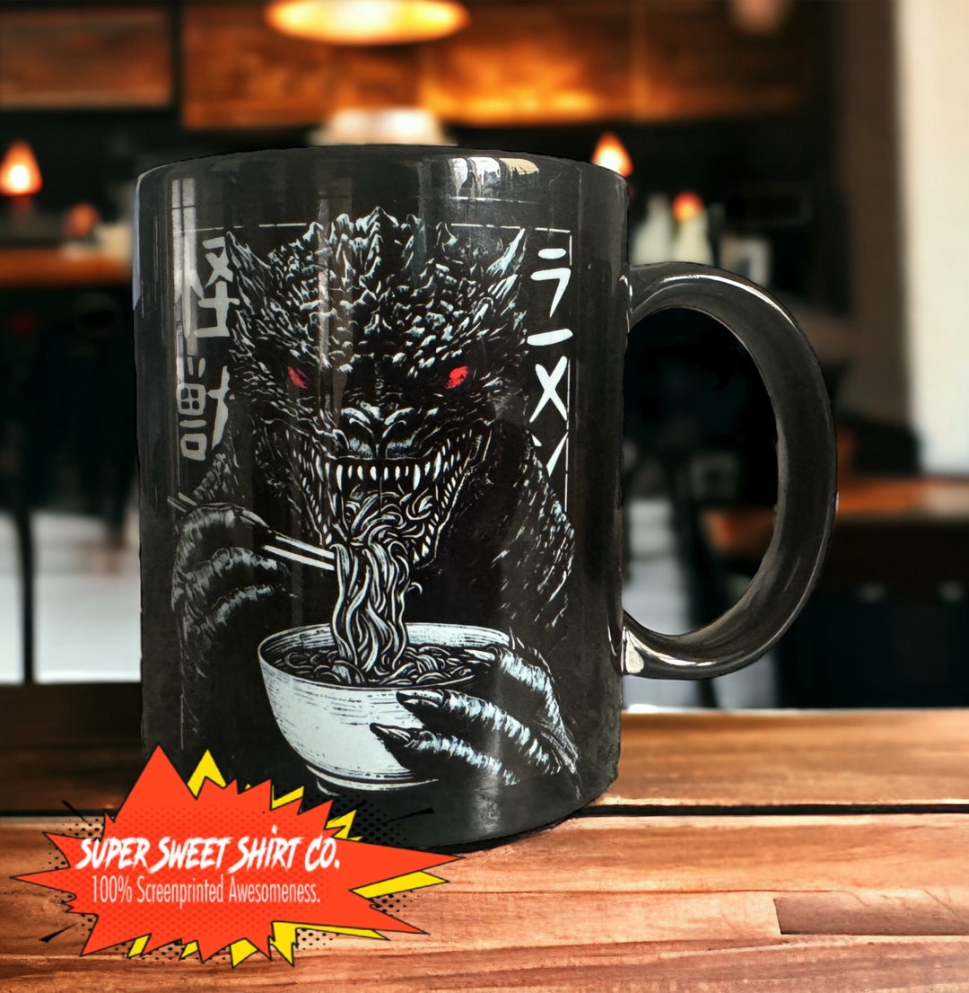 Unique Japanese Ramen Kaiju Monster Coffee Tea Mug - Handcrafted ...