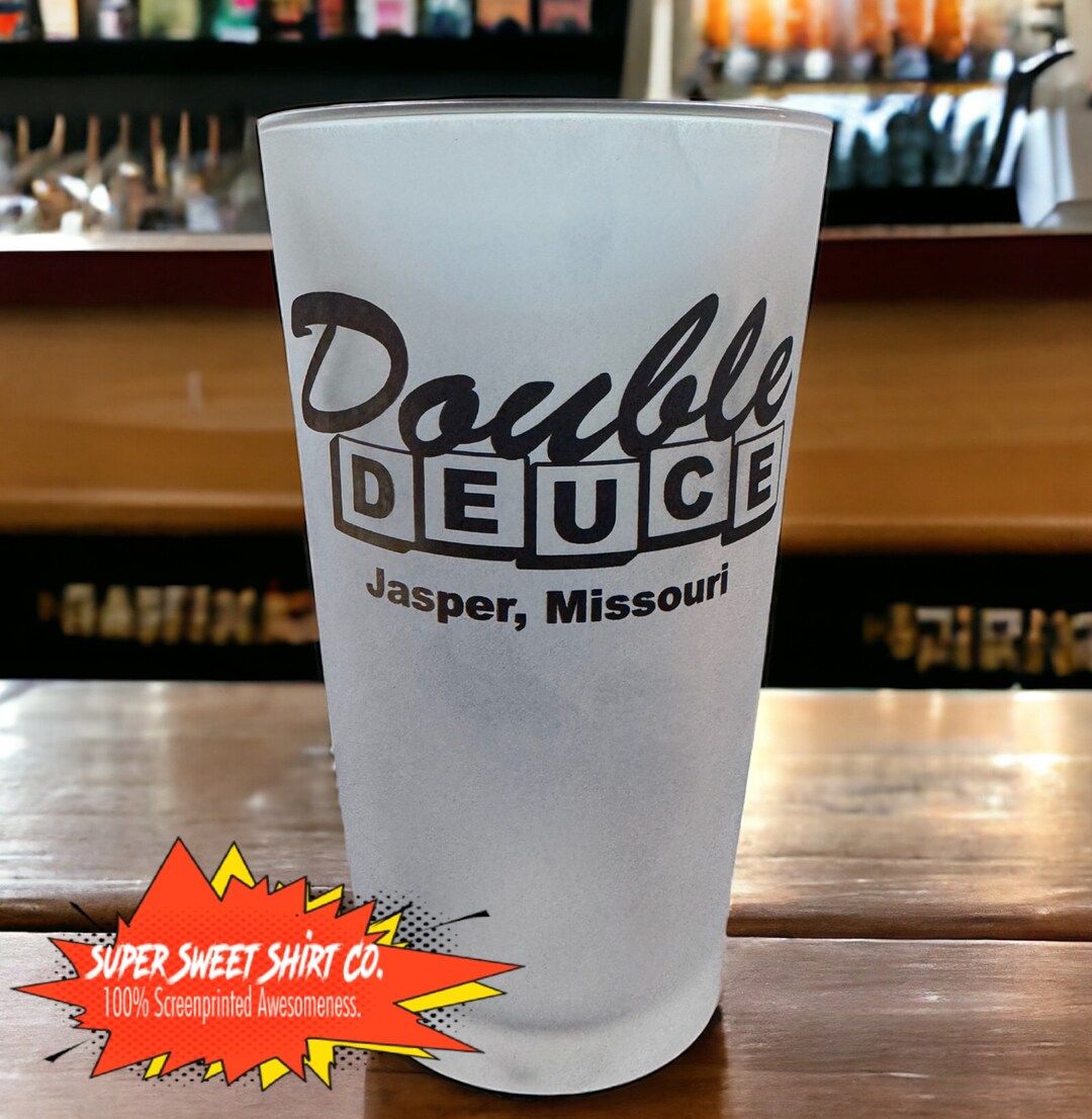 Road House Double Deuce 17oz Pint Beer Mug Glass Bar Man Cave Decor ...