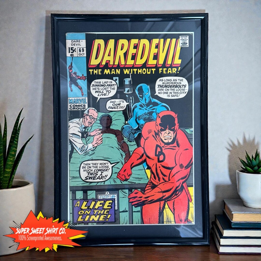 Framed Vintage Daredevil Comic Book – Daredevil Vol. 1 #69 (1970) – 55 ...