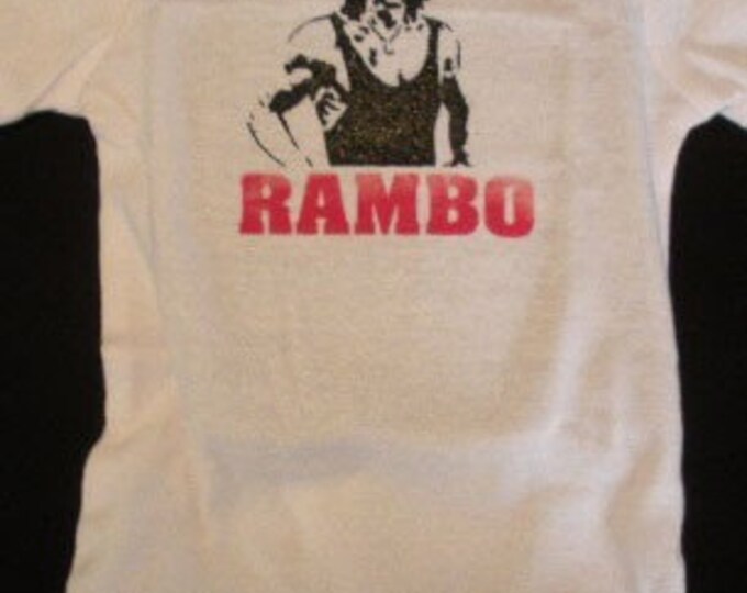 SHORT SLEEVE Funny Little Rambo Onesie. - Etsy