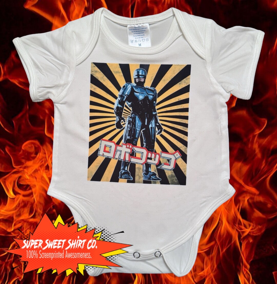 Robocop Japanese Baby Bodysuit - Law Enforcement Infant Bodysuit - Sci ...