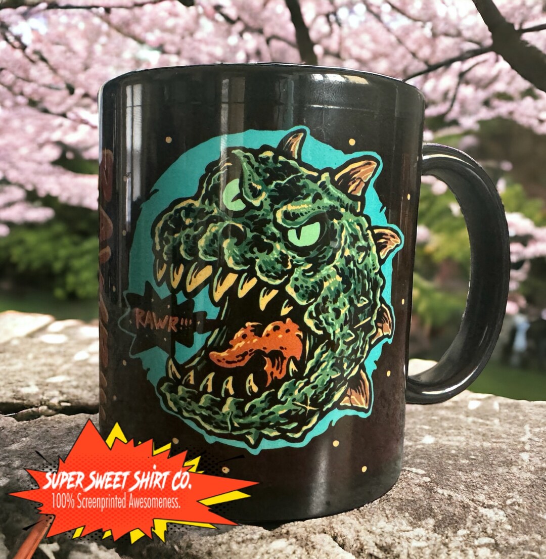 Unique Japanese Kaiju Monster Coffee Tea Mug - Handcrafted Ceramic Cup ...