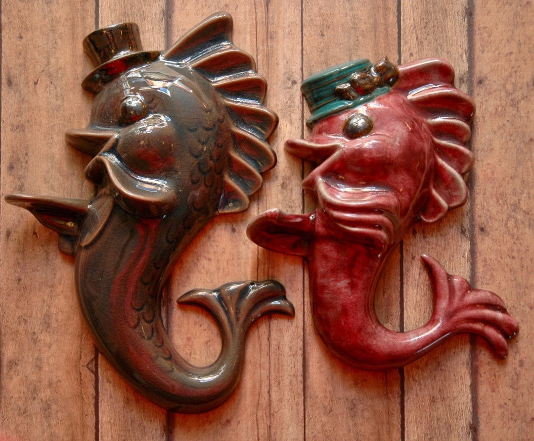 Small Fry Nautical Retro Steampunk Fish Top Hat Wall Hanging Ocean ...