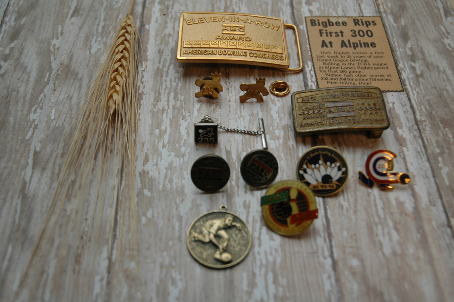 Bowling Pins ABC 700 300 Retro Mid Century Modern Industrial Redneck ...