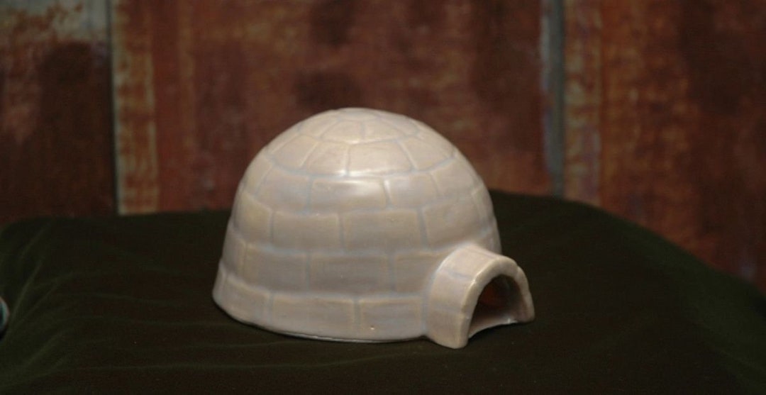 Igloo Lamp Night Light Stoneware Sculpture Garden Key Holder - Etsy