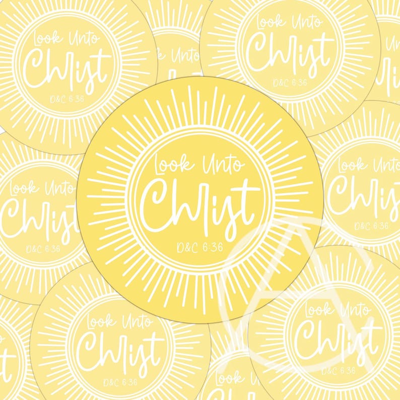 2025 LDS Youth Theme Sticker Sets "look Unto Christ" D&C 6: 36 ...