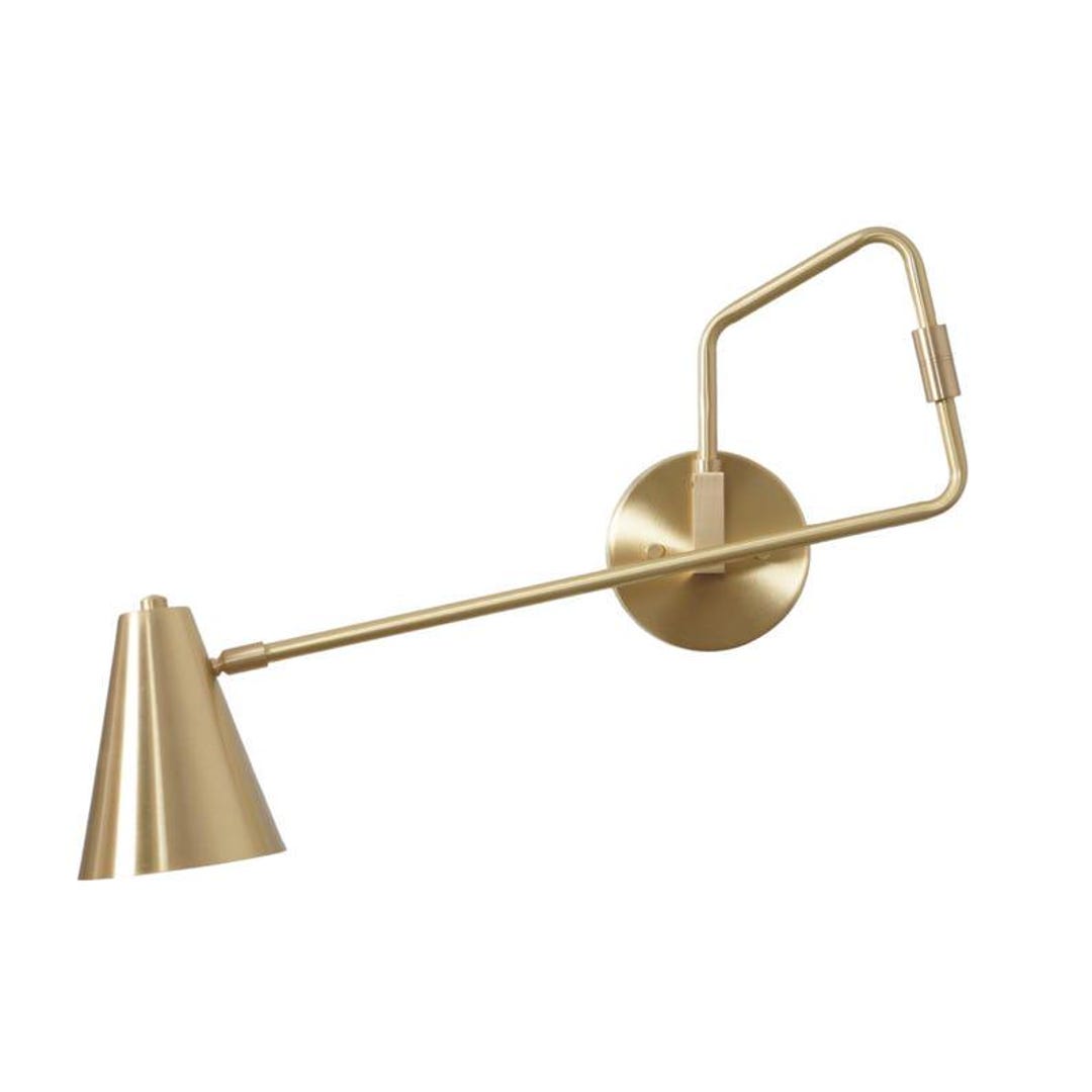 Stilnovo Style Brass Wall Sconce Single Light Articulated Mid Century ...
