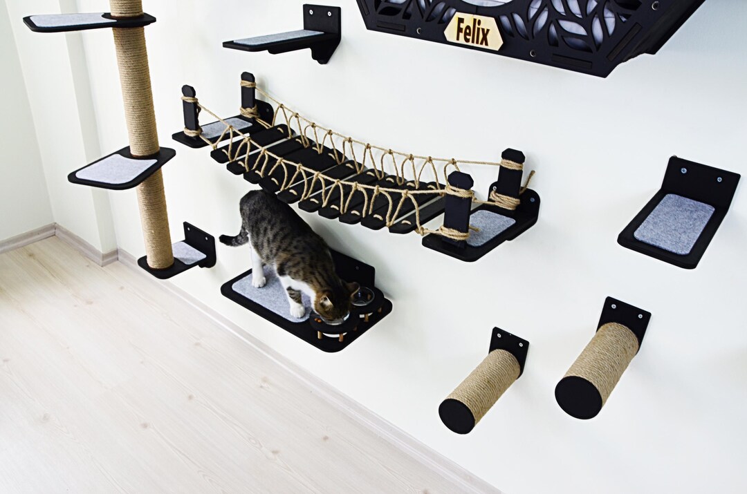 Cat Wall Bed, Cat Gym, Cat Wall Furniture, Modern Cat Wall Shelves, Cat ...