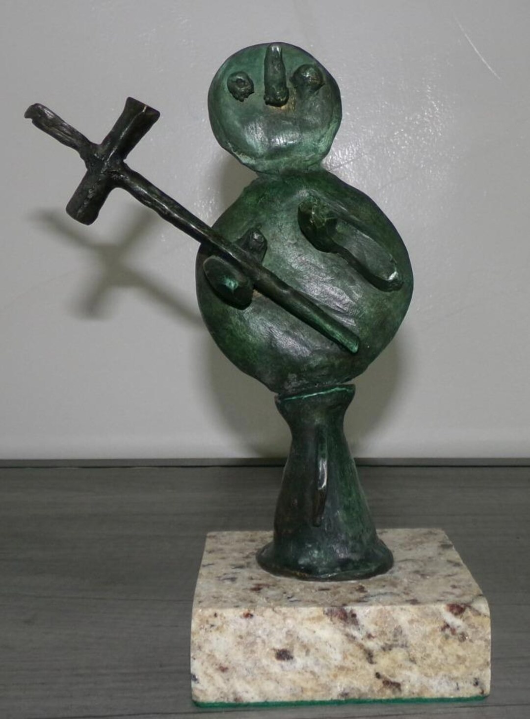 Joan Miro Bronze Sculpture "man and Cross" Signed and Numbered - Etsy