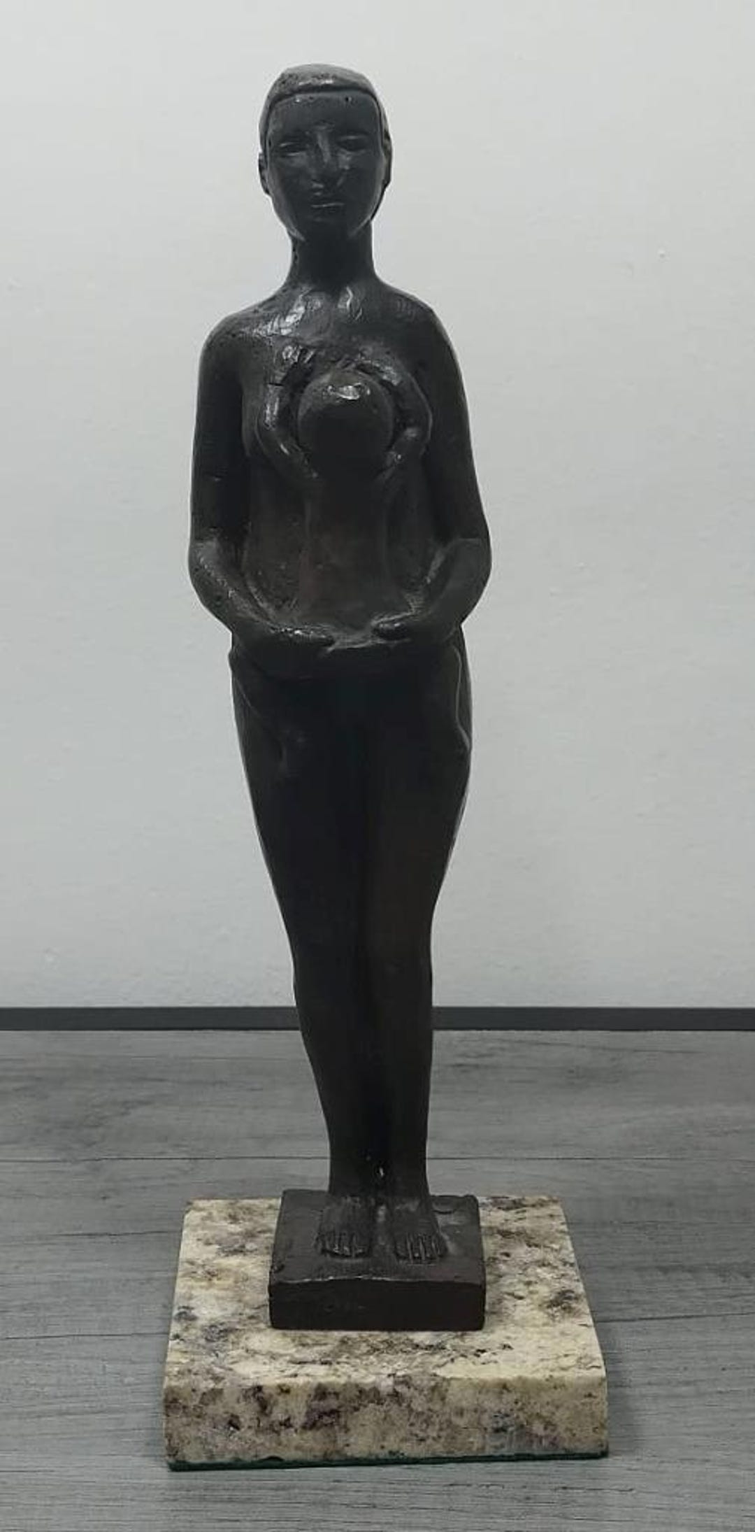 Jacob Epstein Bronze Sculpture " Mother and Child Standing " Signed and ...