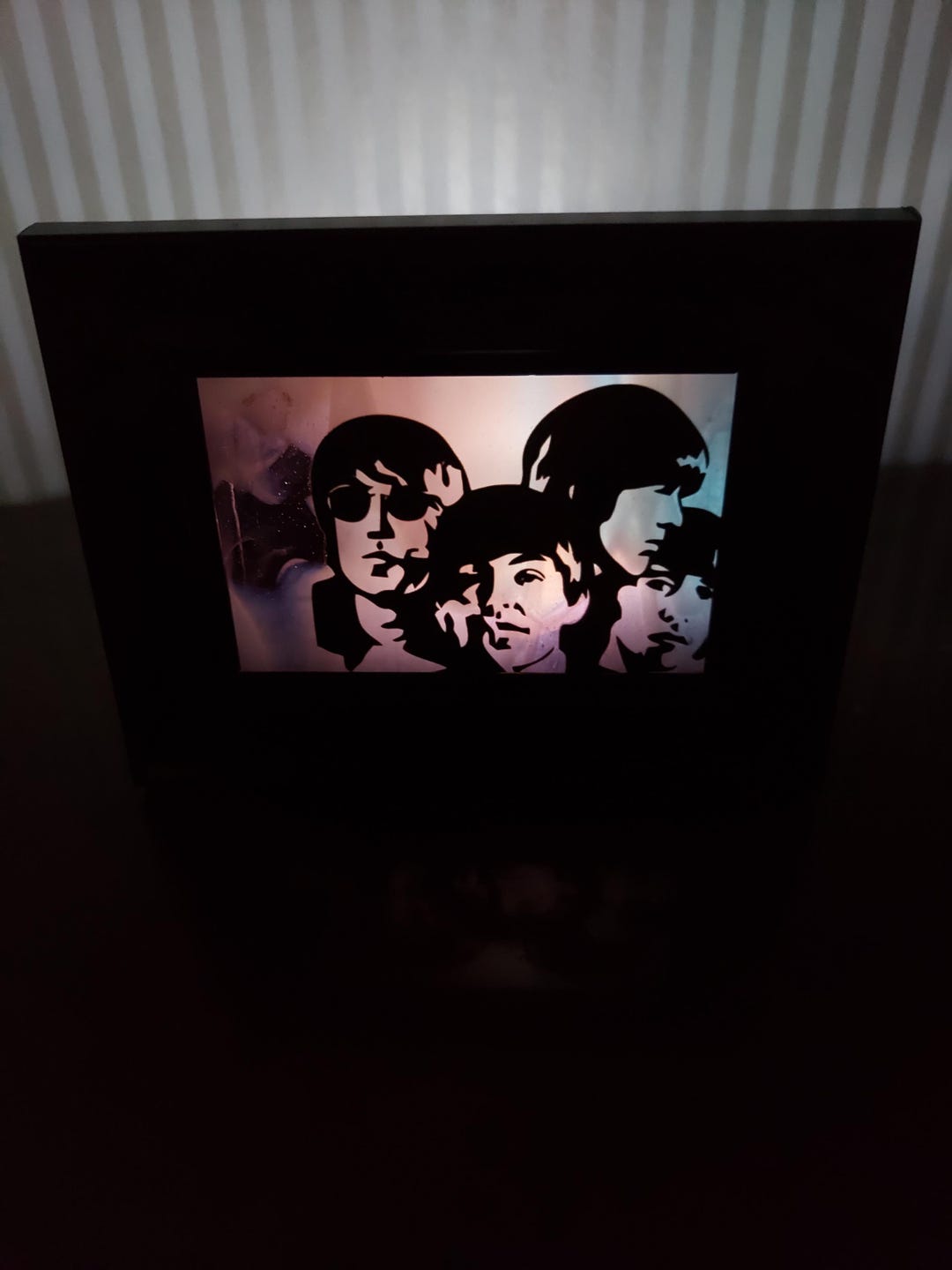 THE BEATLES Stained Glass Candleholder With Flameless Flickering Candle ...