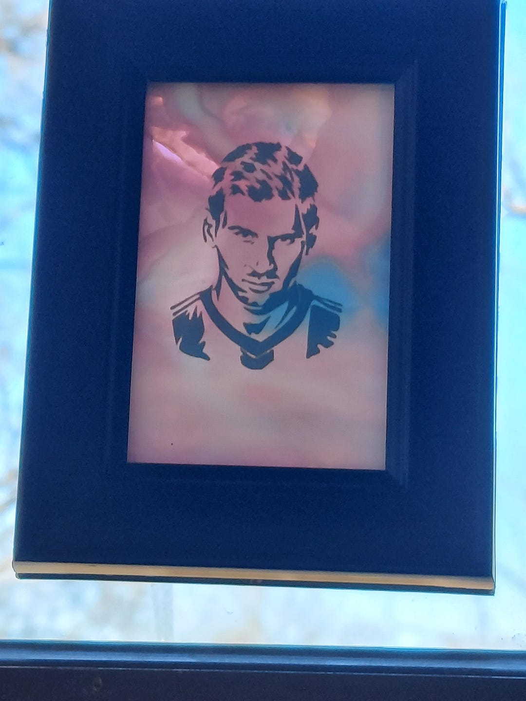 LIONEL MESSI Stained Glass Hanging Window Decor 3.5x5" Ornament - Etsy