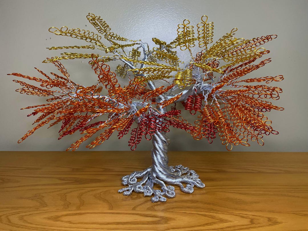 Beautiful Silver Tree Sculpture - Etsy