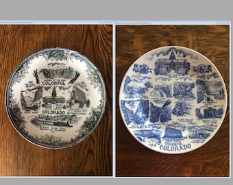 Vintage Colorado Souvenir Plate - Etsy