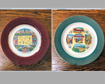 Vintage Colorado Souvenir Plate - Etsy
