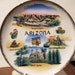 Vintage Large Arizona Souvenir State Plate Landmarks Decorative ...