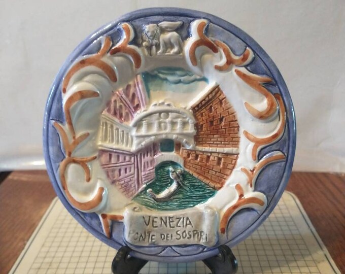 Vintage Venice Venezia Italy 3D Souvenir Plate Decorative Collector ...
