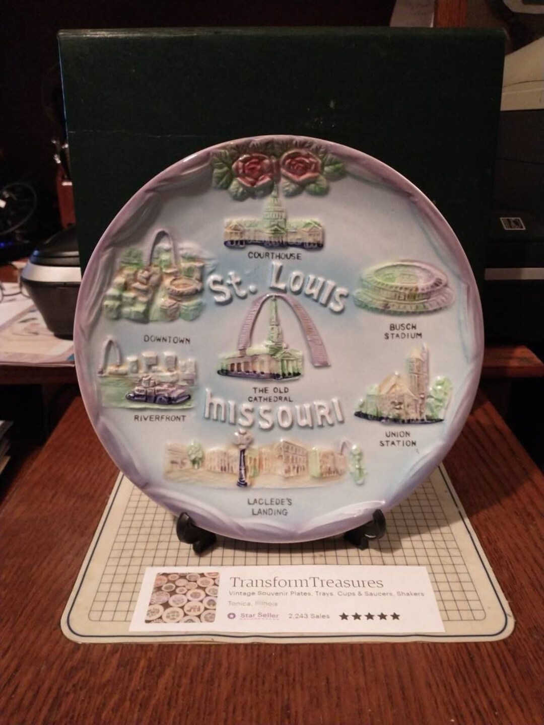 Vintage St Louis Missouri 3D Dimensional Collectible City Plate ...