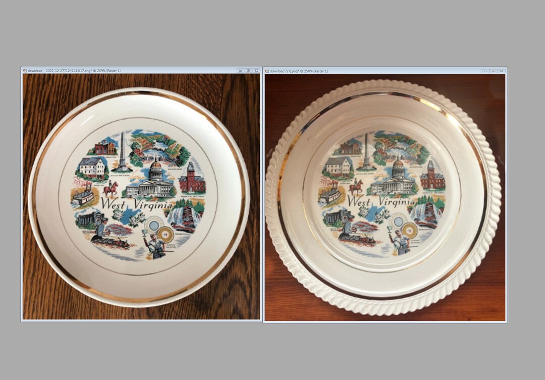 Vintage West Virginia Souvenir State Plate WV Landmarks Decorative ...
