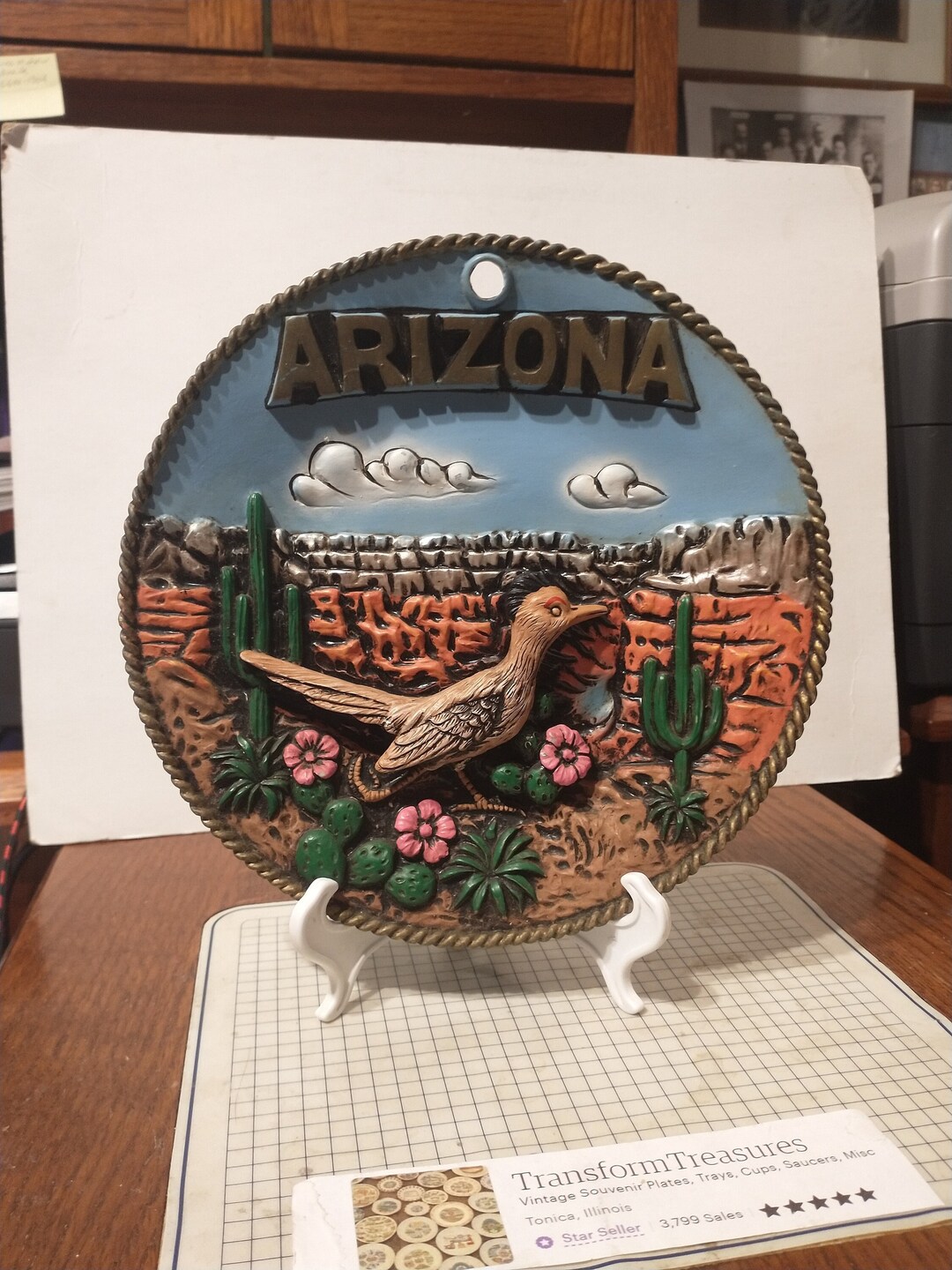 Vintage Arizona Roadrunner 3D Dimensional Collectible Souvenir State ...