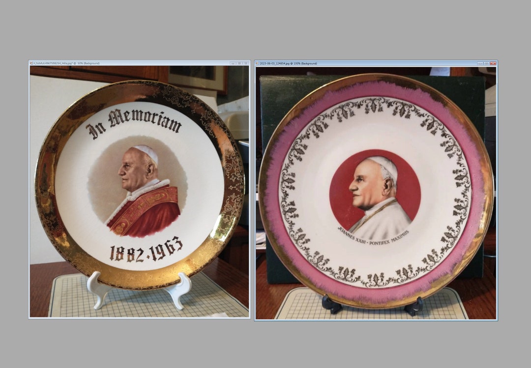 Vintage Pope John 23rd Joannes XXIII Pontifex Maximus Plate Large ...