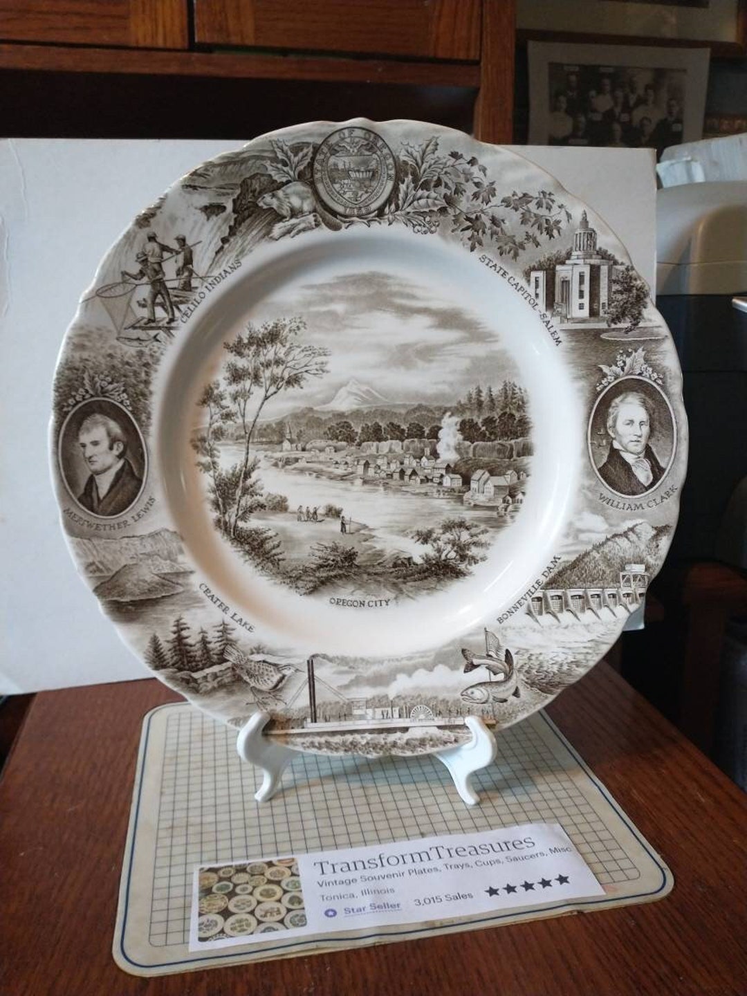 Vintage the Oregon Plate by Johnson Brothers England Collectible Oregon ...