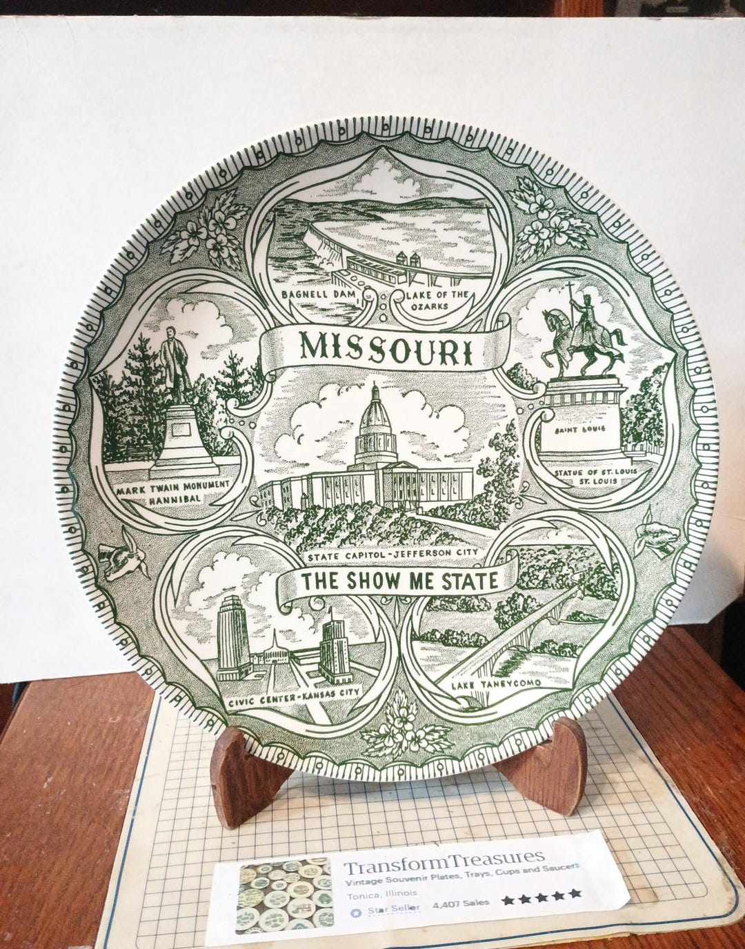 Vintage Missouri Souvenir State Plate Missouri Landmarks Decorative ...