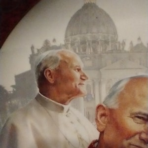 Vintage Pope John Paul II Commemorative Plate Decorative Collectible ...
