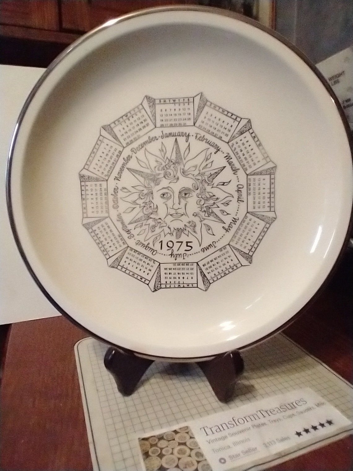 1975 1977 1980 Calendar Plates (CG) Souvenir Yearly Retro Collectible ...