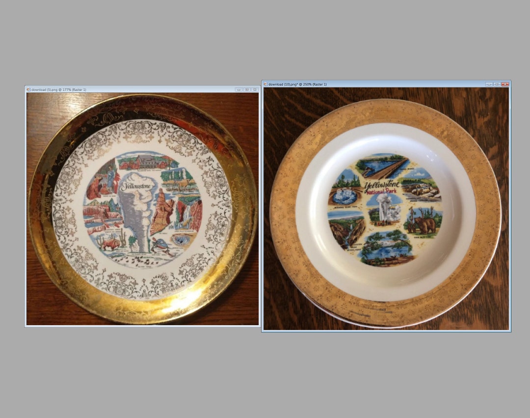 Vintage Yellowstone National Park Souvenir Plate Landmarks Decorative ...