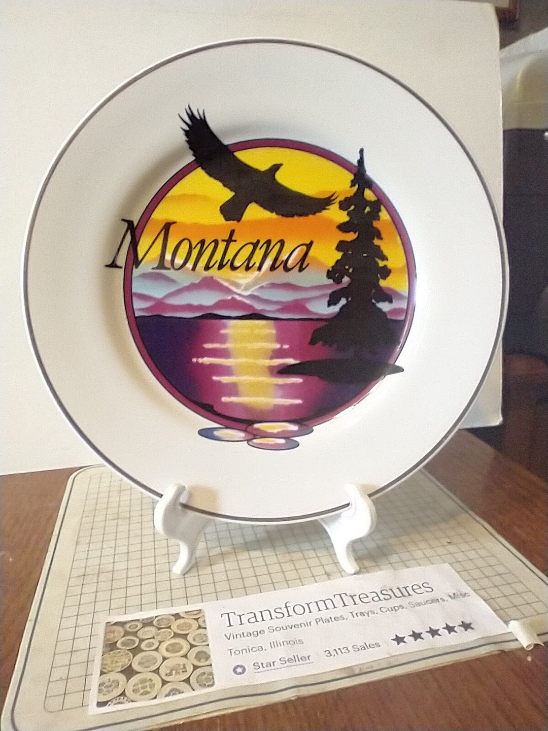 Vintage Montana Souvenir State Plate Small Collectible Decorative ...
