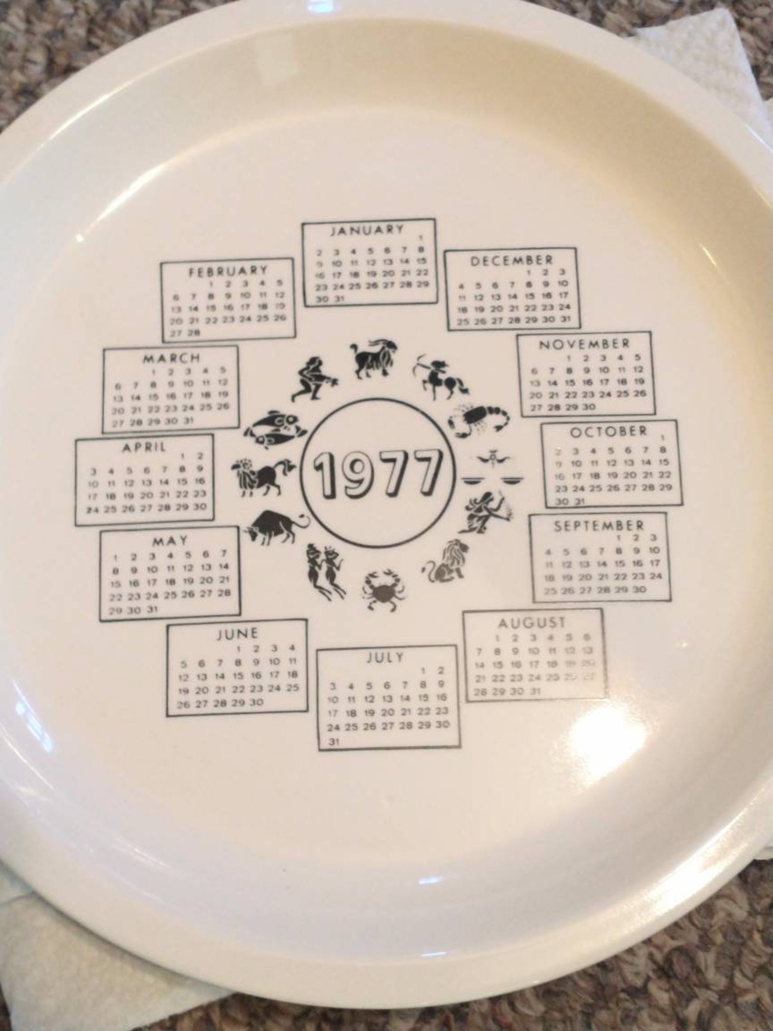 1977-1980 Calendar Plates Souvenir Yearly Retro Collectible Birthday ...