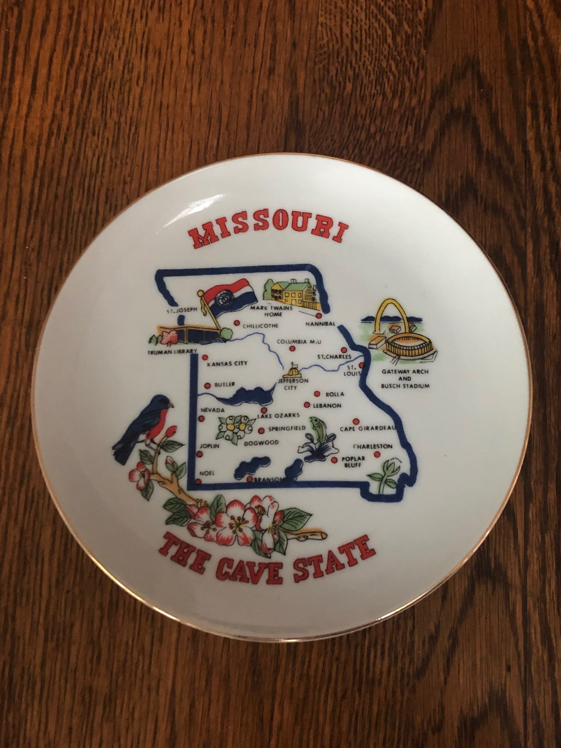 Vintage Missouri Souvenir State Plate Decorative Collector | Etsy