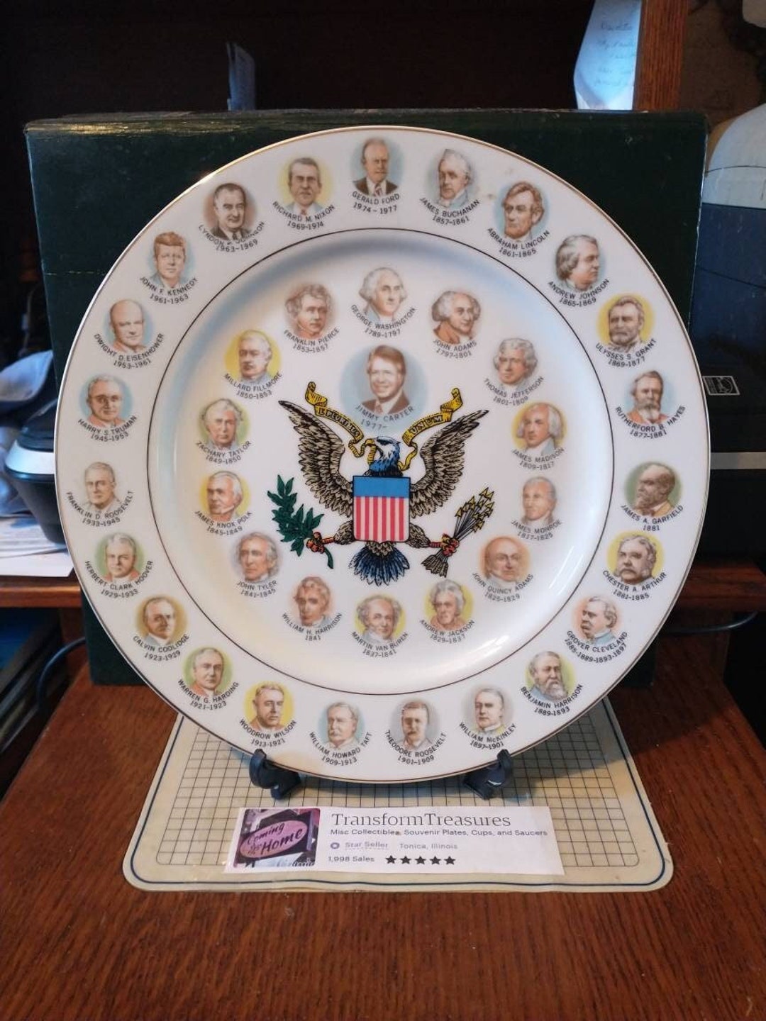 Presidential History Plate - Jimmy Carter Era Collectible Plate ...