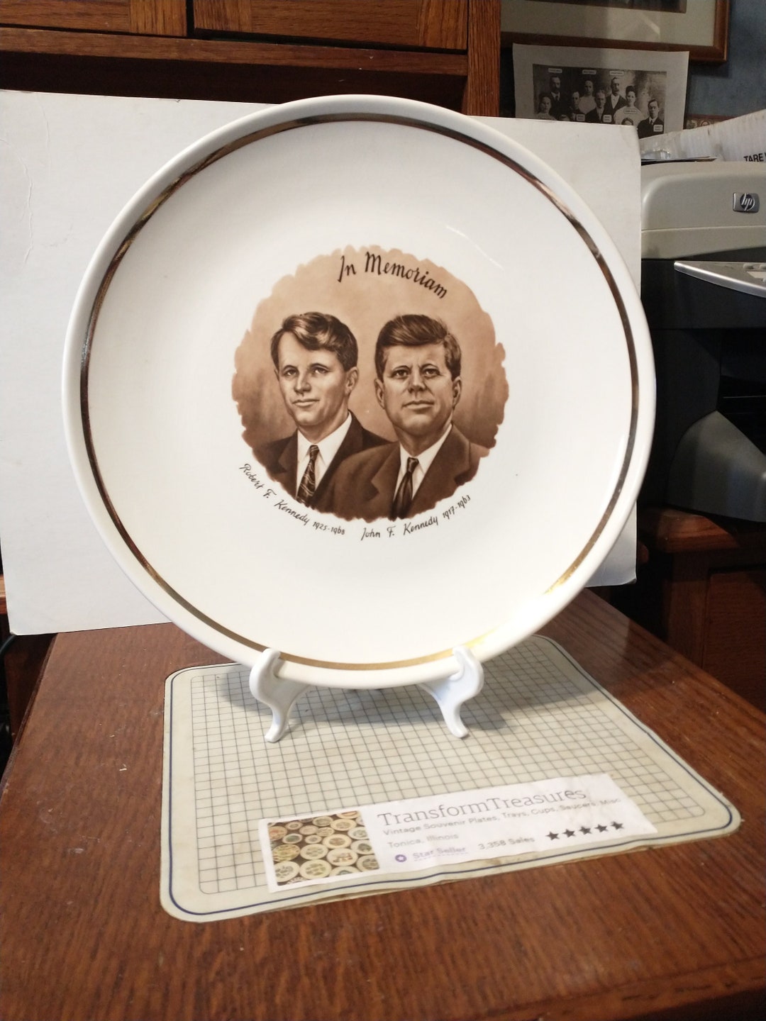 Vintage Collector Plate - Kennedy Brothers in Memoriam Gift Souvenir ...